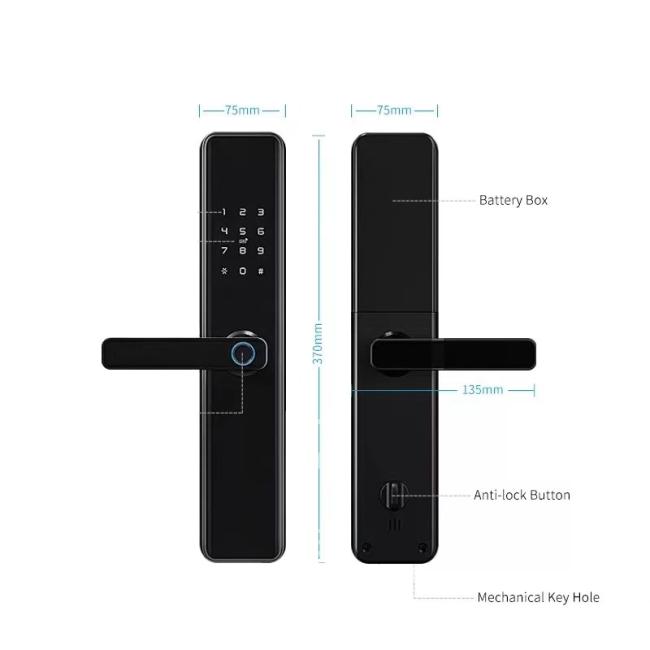 QLEUNG S818 Smart Door Lock side view