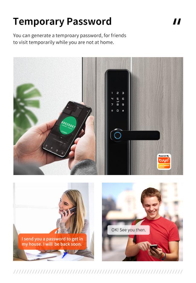 QLEUNG S818 Smart Door Lock fingerprint sensor detail