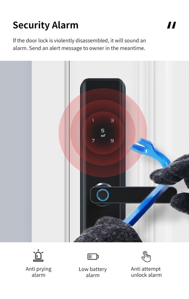 QLEUNG S818 Smart Door Lock keypad detail