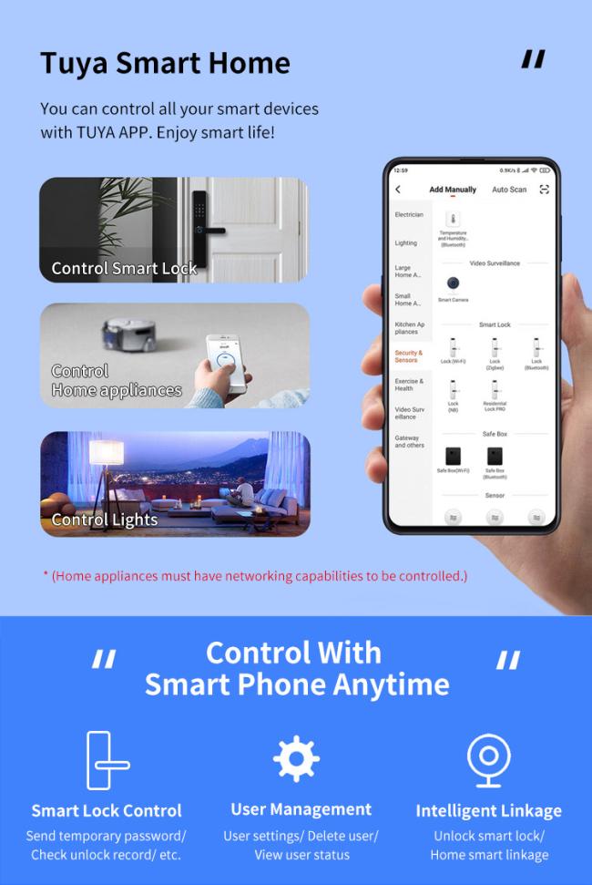 QLEUNG S818 Smart Door Lock package contents