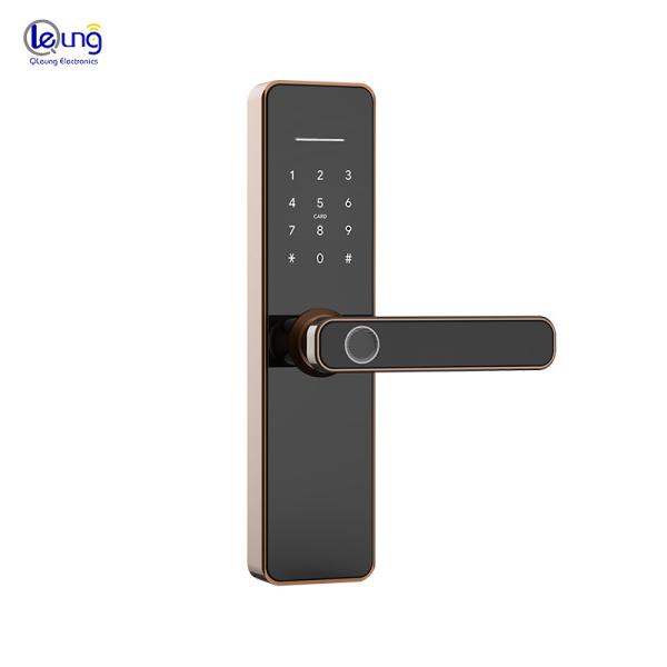 Tuya TTlock Electronic Key Code Door Lock Red Bronze Touch Code Door Lock
