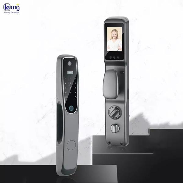 Fingerprint Wifi Door Lock With Camera Aluminum Alloy Video Door Lock