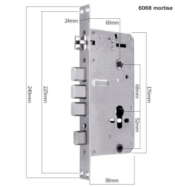 Door Lock Mortise 5050 3585 4085 6068 4585 Electronic Mortise Lock