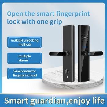 Cina Serrature a impronte digitali biometriche nere Tuya TTlock Serrature elettroniche digitali in vendita