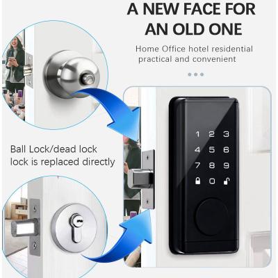 China Silver BLE Door Lock Alkaline Battery Unlock Electronic Key Card Door Locks for sale