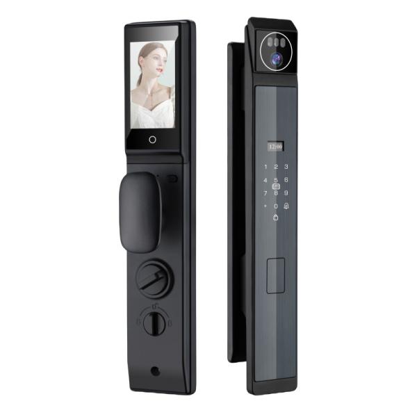Quality Secure Smart Lock Intercom 3D Face Automatic Door Lock For Apartment for sale