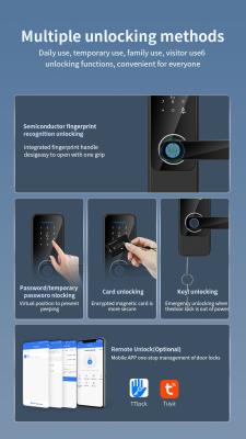 Cina S810 Serratura automatica delle porte con impronte digitali in vetro temperato in lega di alluminio in vendita
