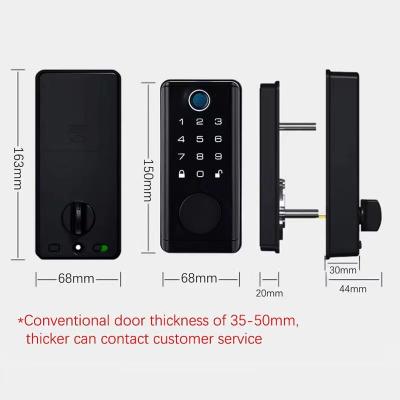 China Europe Style Smart Digital Door Lock Unlock With Fingerprint Card Code Key for sale