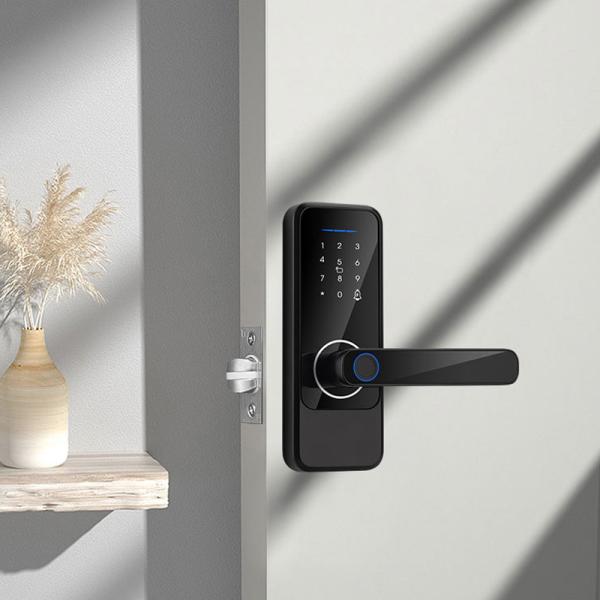 Quality TuyaSmart TTlock Wifi Door Lock Unlock Via Fingerprint Password Key for sale