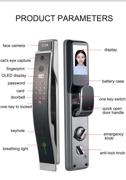Quality 3D Face Recognition Door Lock System S938MAX Smart Door Lock Face Recognition for sale