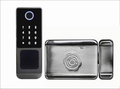 Cina Blocco porta intelligente impermeabile Tuya TTlock Impronta digitale senza chiave IC Card Blocco porta digitale in vendita