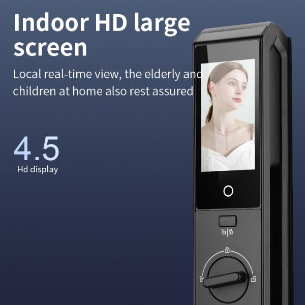Smart Lock With Face ID Camera Cerradura Biometric Fingerprint Tuya WiFi Video Calling