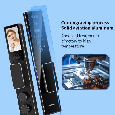 China S555 Smart Home Door Lock With Card Key Code Tuya Wifi Fingerprint For Home Apartment for sale