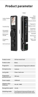 Cina S666max 3D Face ID Recognition Door Lock con scheda di videochiamata in vendita