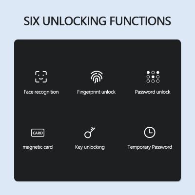 China QL-S810Max Smart Door Lock With Face Fingerprint Palm Recognition Card Key Code APP For Home for sale