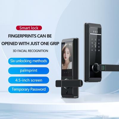 China QL-S810Max Smart Door Lock With Face Fingerprint Palm Recognition Card Key Code APP For Home for sale