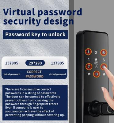 China Fechadura Inteligente Digital para Casa S819 com Wi-Fi, Compatível com Tuya e TTlock, Impressão Digital, Senha e Cartão-Chave à venda
