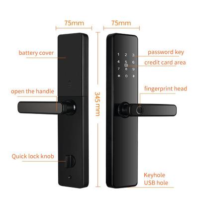 China Fechadura Inteligente Digital para Casa S819 com Wi-Fi, Compatível com Tuya e TTlock, Impressão Digital, Senha e Cartão-Chave à venda