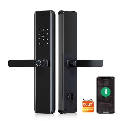 China QLEUNG S818 Smart Wifi Door Lock with Fingerprint Password Card Access for sale