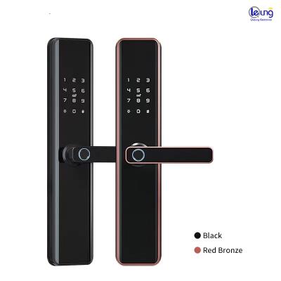 China QLEUNG S818 Smart Wifi Door Lock with Fingerprint Password Card Access for sale