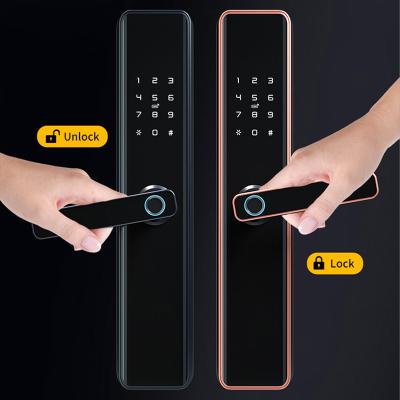 China QLEUNG S818 Smart Wifi Door Lock with Fingerprint Password Card Access for sale