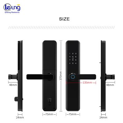China QLEUNG S818 Smart Wifi Door Lock with Fingerprint Password Card Access for sale