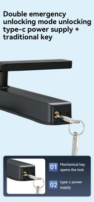 China Qleung New Design S960 Waterproof Front Panel Smart Lock Tuya Wifi TTlock Digital Fingerprint Card Code Door Lock for sale