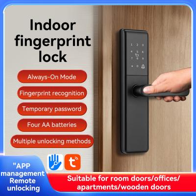 China Qleung S851 Smart Door Lock Tuya Wifi Smart Remote Control Fingerprint Password Card Key for Hotels Apartments Offices for sale