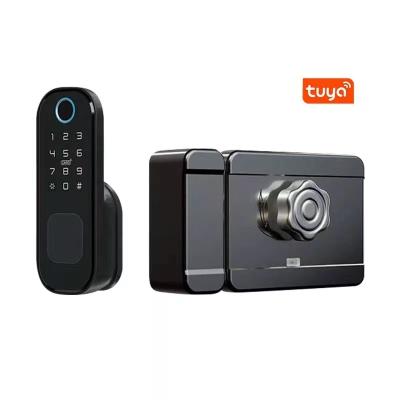 China Customized OEM High Precision Multi Language Fingerprint Smart Door Lock with Tuya Wifi App and Remote Control for sale