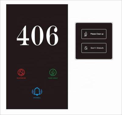China Hotel Doorplate Switch with 5 Years Warranty 130*230*7MM Size and Ceramic Panel for Touch Control for sale