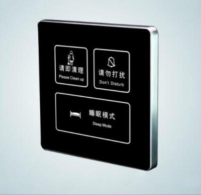 China Hotel Smart Touch Switch with 5 Years Warranty Customizable Color and Crystal Tempered Glass Panel Room Number Door Plate for sale