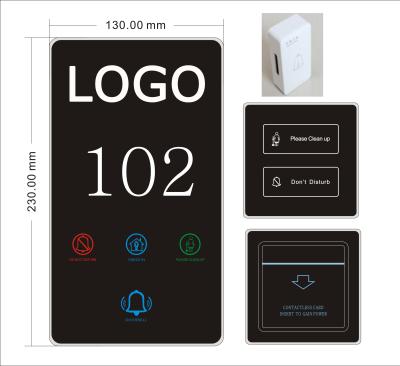 China QL-E1 Hotel LED Doorplate Room Number Acrylic Customized Logo Touch Switch Hotel Doorplate With DND Switch for sale