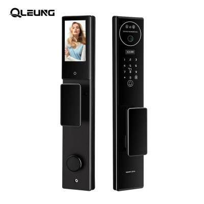 China Qleung S555 Fully Automatic Intelligent Lock Active Video Calling Via Tuya App Smart Home Door Lock for sale