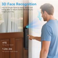 China Tuya Smart Lock with 3D Face Recognition Palmprint LCD Display Keyless Entry Security for sale