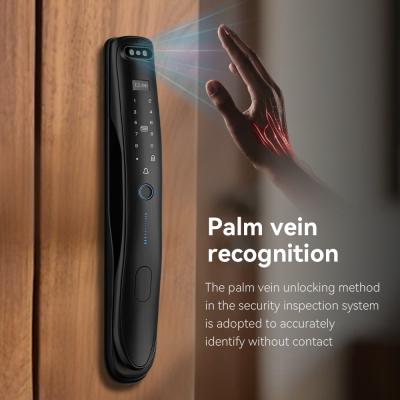 China 3D Face Recognition Smart Door Lock with Tuya Active Video Calling and 7.4V 5000mAh Lithium-ion Battery for sale