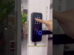 Fechadura de porta elétrica de bateria alcalina impressão digital fechaduras inteligentes de liga de alumínio para casa