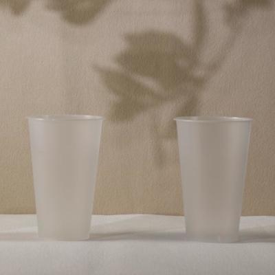 China Eco Friendly Plastic PP Cup Disposable PP Cup 17 OZ Capacity With Custom Logo Dome Lid for sale