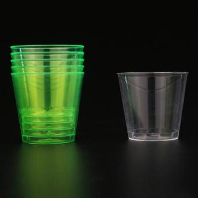 China Customized Transparent Round PS Plastic Cups with Durability and Logo Design for sale
