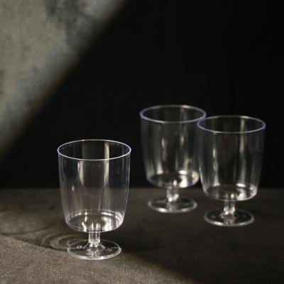 China Food Grade 7OZ Clear PS Plastic Cups 210ml For Wine With Customized Color for sale
