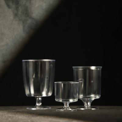 China Food Grade 7OZ Clear PS Plastic Cups 210ml For Wine With Customized Color for sale