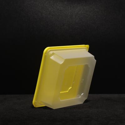 China 620ml Square PP Lunch Box With Snap On Lid For Hot And Cold Food for sale