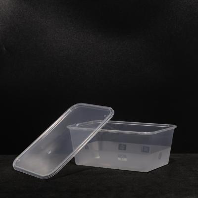 China 750ml Rectangular Disposable PP Plastic Sandwich Lunch Box for sale