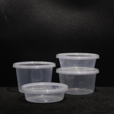 China Disposable 220ml Round Plastic PP Lunch Box With Snap On Lid For Snack for sale