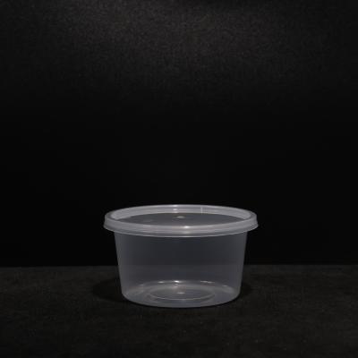 China 400ml Round Snap Lid Disposable PP Food Lunch Box For Fruit And Vegetable for sale