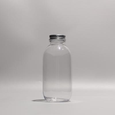 Clear PET Plastic Bottle Juice Bottles 300ml Screw Cap Aluminum Tight Sealing