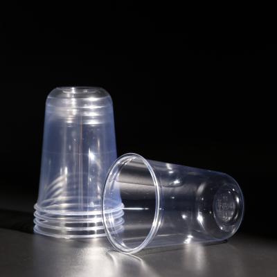 중국 500ml BPA 없는 얼음 주스 보바 차용 일회용 플라스틱 컵 판매용