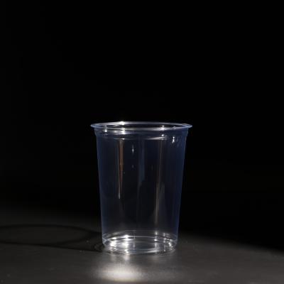 China Crystal Clear PET Plastic Cup BPA Free Disposable PET Plastic Drinking Cups With Lids for sale
