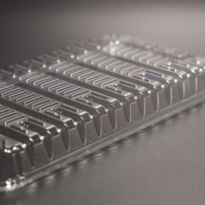 China Custom Plastic Food Tray BPA Free Rectangular Plastic Tray Food Packaging For Fresh Fruit for sale