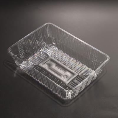 China Disposable Rectangular Plastic Food Tray Eco Friendly For Bakery Shop for sale