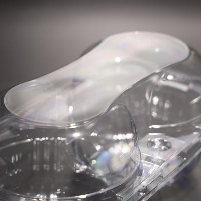 China 2-Compartment FAD Certified Transparent Food Packaging Plastic Container / Food Storage Containers for sale